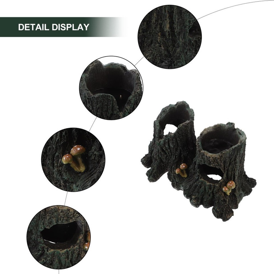 Fish Tank Tree Trunk Aquarium Decoration Artificial Log Centerpiece ...