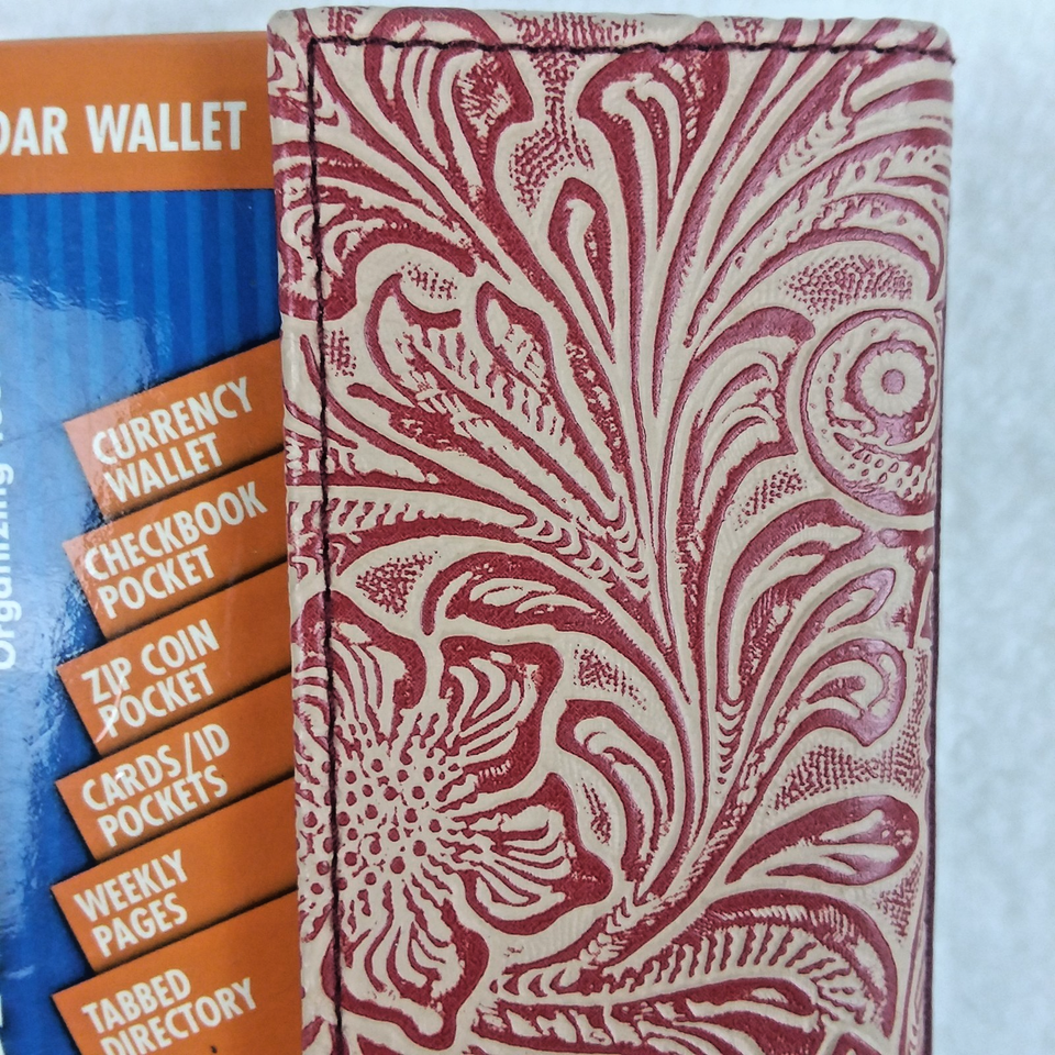 Day Runner Calendar Planner Zip Around Tooled Wallet NOS Vintage | eBay