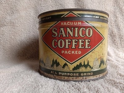 VINTAGE SANICO COFFEE 1 LB. TIN CAN! NICE! | eBay