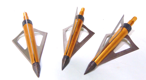 3PCS Broadheads 3 Blades 125 Grain Hunting Tips Box Crossbow Bolt Arrow ...