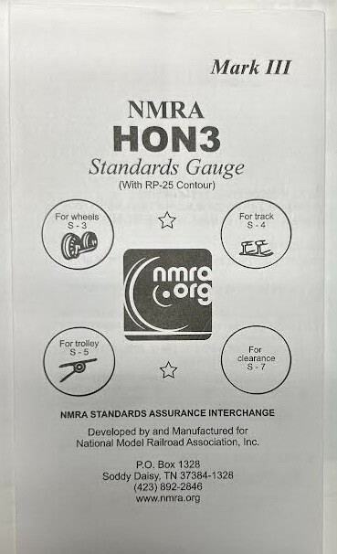 NMRA HOn3-HO Standards Gauge - New In Package | eBay