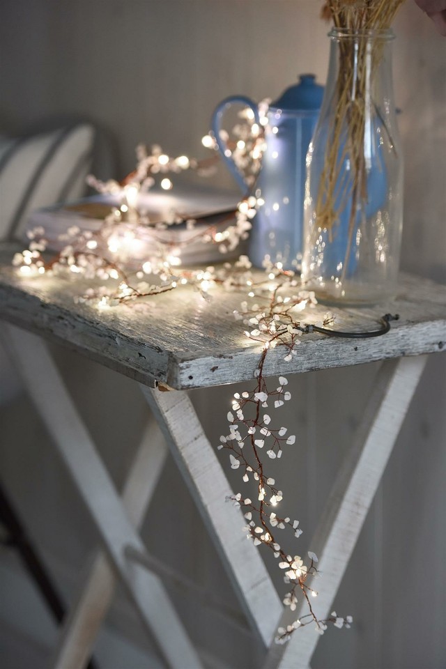 Gemstones Garland - White - 60 LED Indoor Light Chain - Mains Powered ...