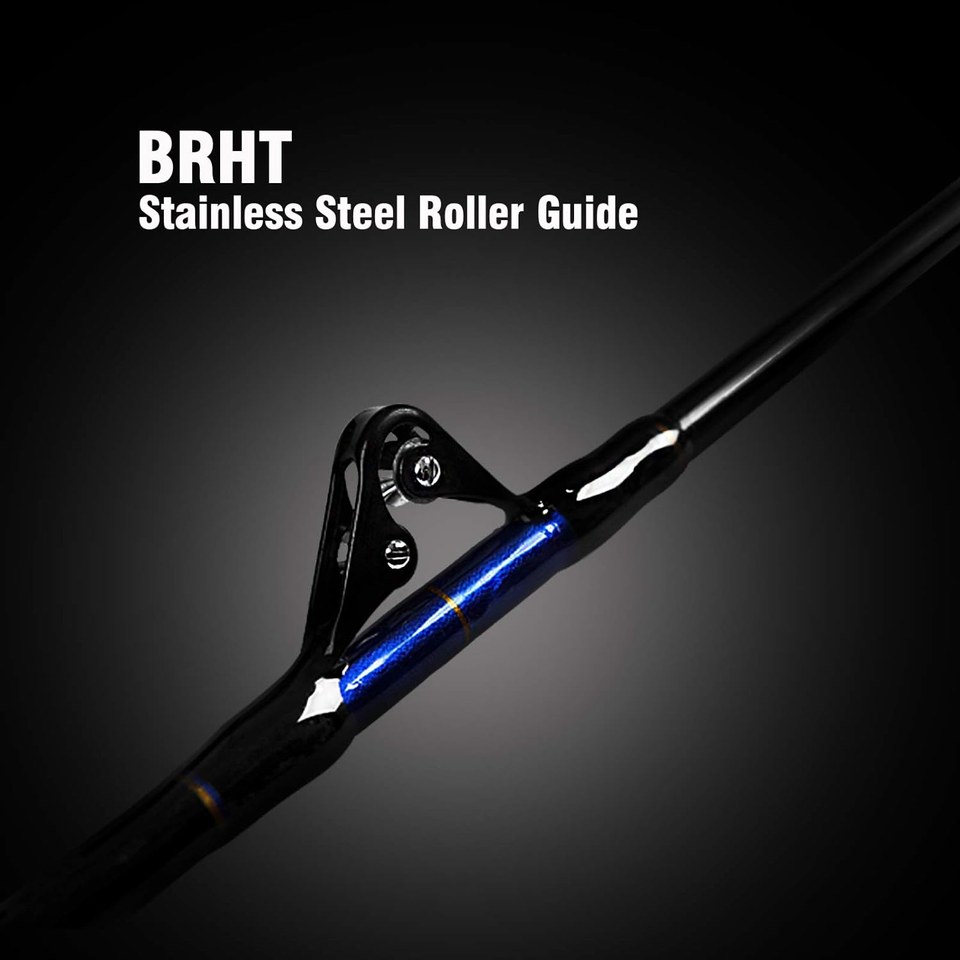 1-Piece Saltwater Offshore Trolling Rod Conventional Boat Rod Carbon ...