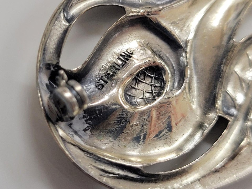 Vintage Sterling Silver Oval Flower Brooch ~ 5.8 g ~ 11-E961 | eBay