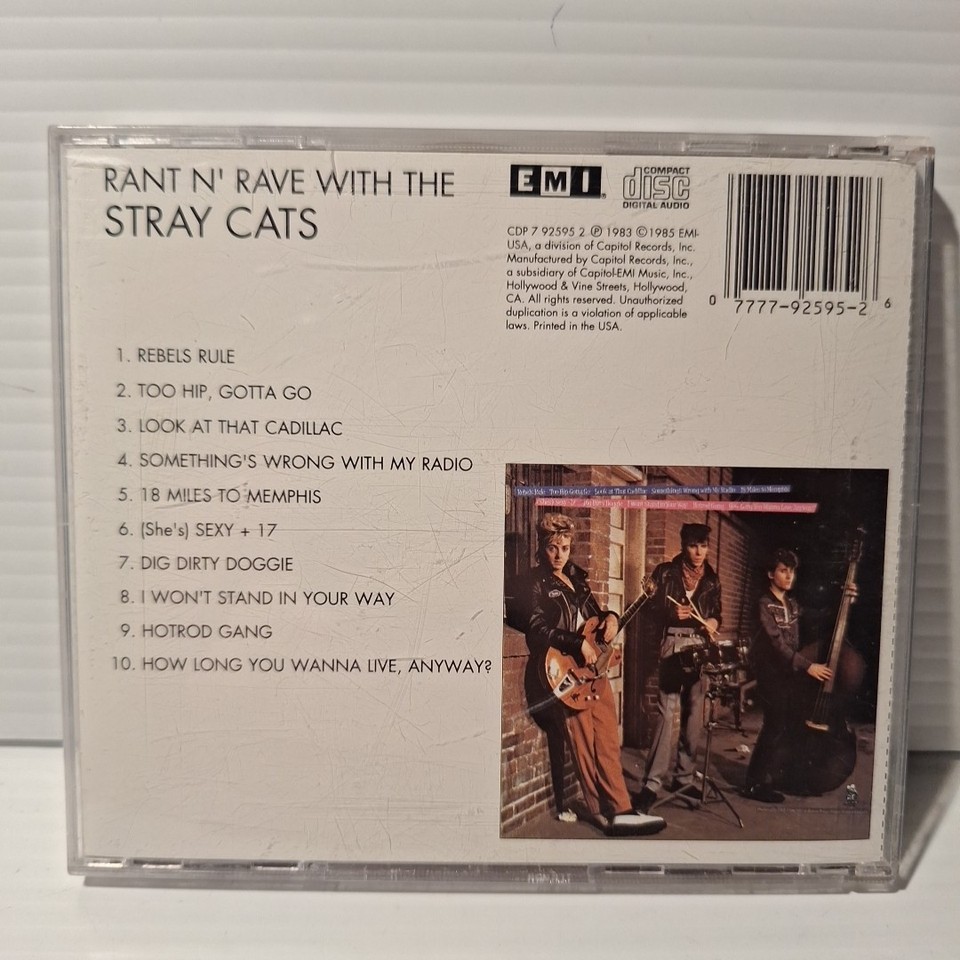 Rant N' Rave With The Stray Cats cd 1983 EMI label Brian Setzer | eBay