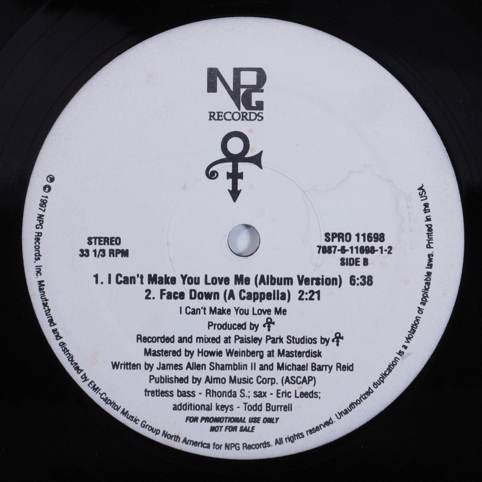 PRINCE Face Down NPG 12" VG++ promo HEAR | eBay