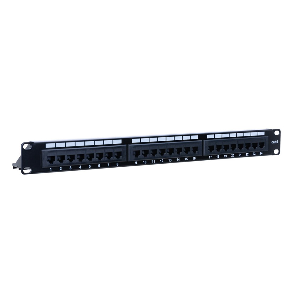 Cat6 UTP Patch Panel 24 Ports 110Type RJ45 Ethernet LAN Network Rack ...