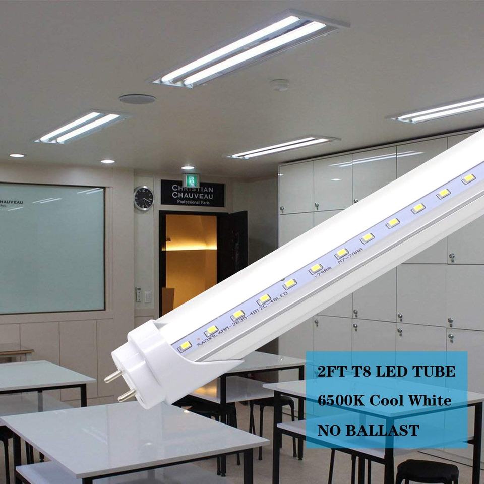 T8 T10 T12 2FT LED Light Tube - 8W 24 Inch Led Fluorescent Tube , 20W ...