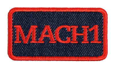 Mach 1 Embroidered Patch Black/Red Iron-On Sew-On Jacket Shirt Hat ...