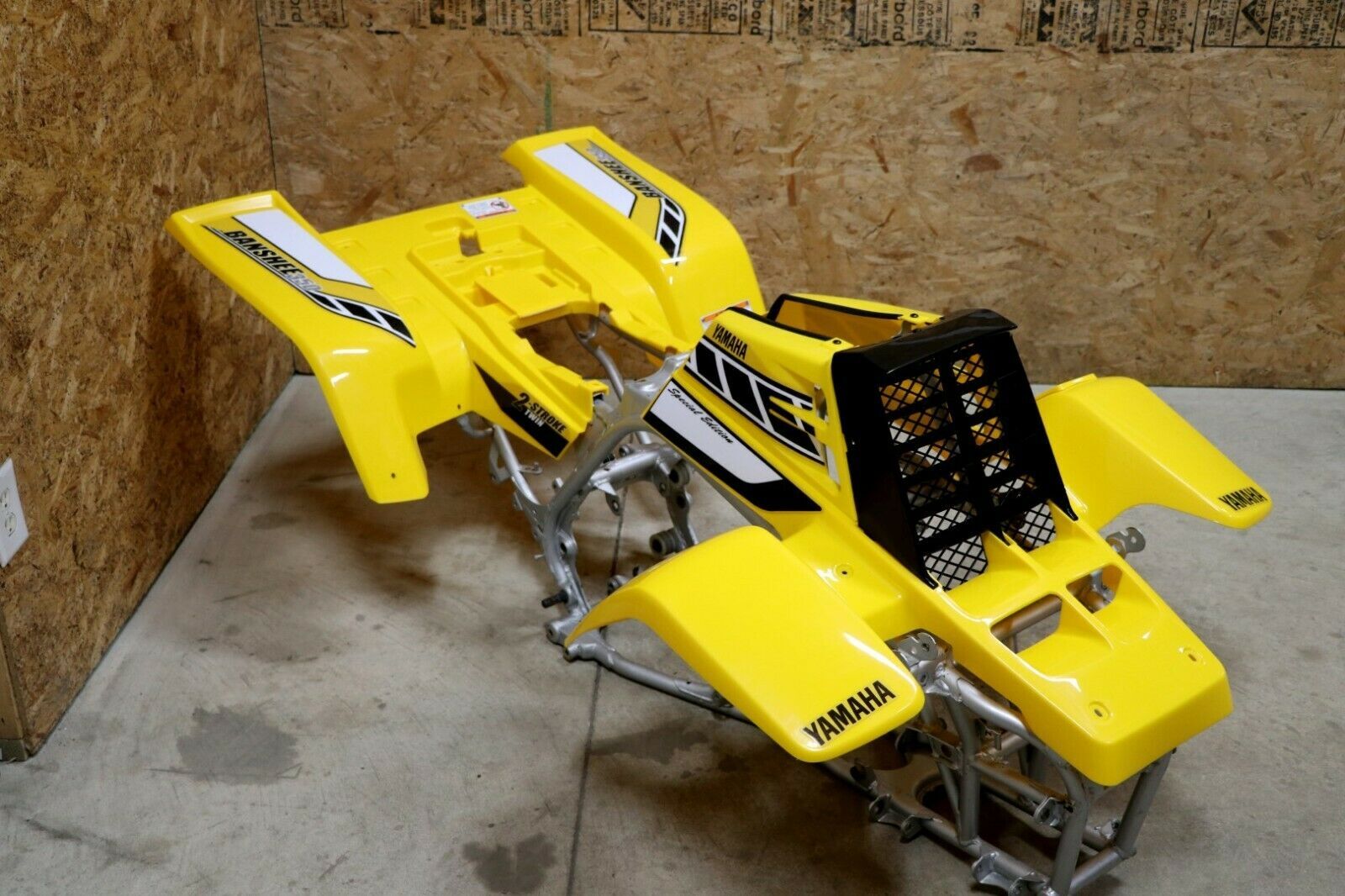 Yamaha Banshee fenders gas tank plastic grill graphics BLACK & YELLOW ...