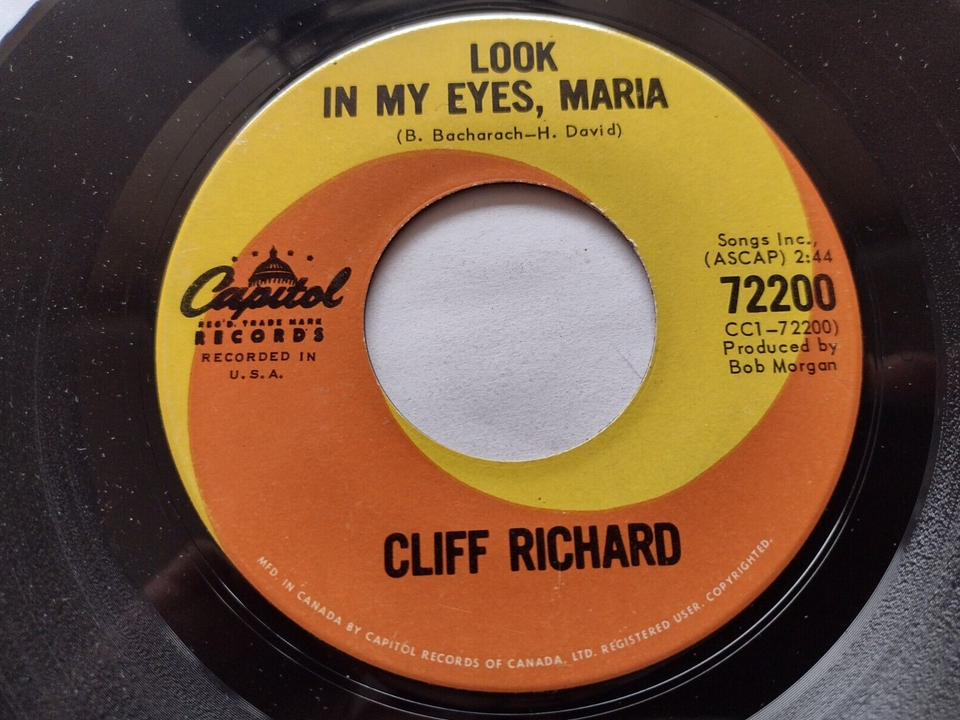 CANADA!!! Ex CLIFF RICHARD Look In My Eyes Maria / I Don't 1965 CAPITOL ...