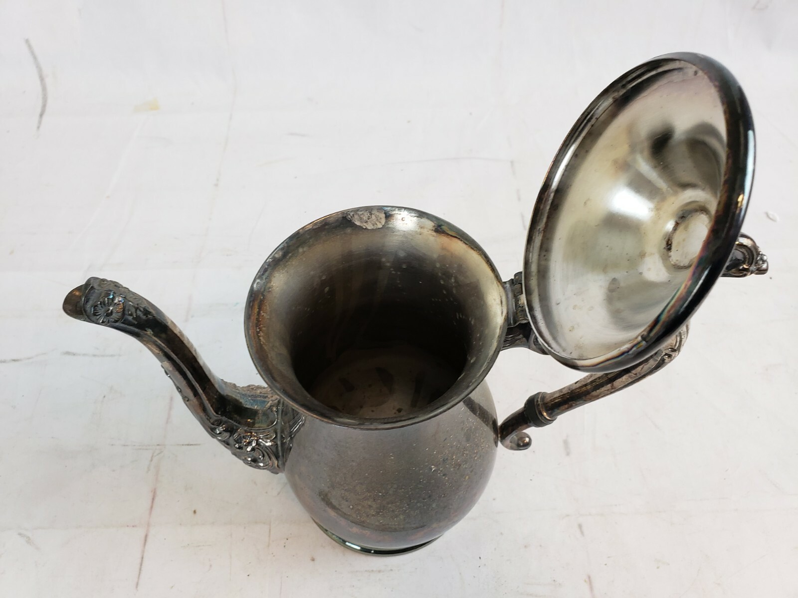 Vintage Pilgrim Silverplate Tea Coffee Pot With Floral Design A48 | eBay