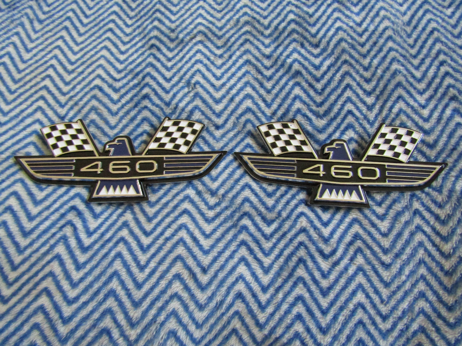 1963 1964 FORD GALAXIE 460 EAGLE PERFORMANCE BIRD EMBLEMS SET BLUE | eBay