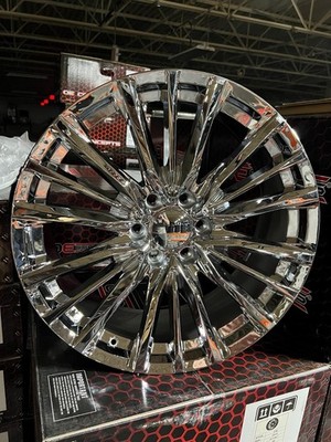 4 New Cadillac V Rep Wheels 22x9 Chrome OE 22" Silverado Yukon Tahoe | eBay