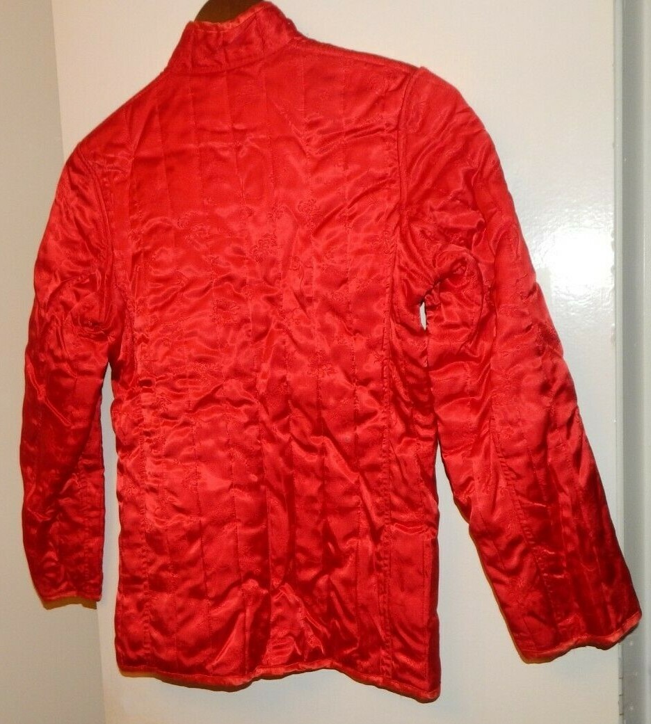 Women's Traditional Communist China Red Silk Jacket C… - Gem