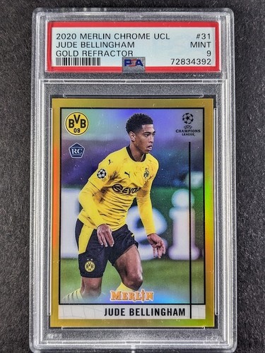 2020-21 Topps Merlin Chrome UEFA JUDE BELLINGHAM 44/50 Rookie RC Gold ...