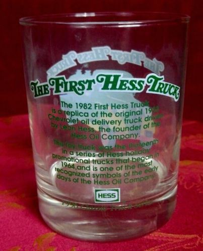 1996 Hess The First Hess Truck Ever Glass Tumbler | eBay