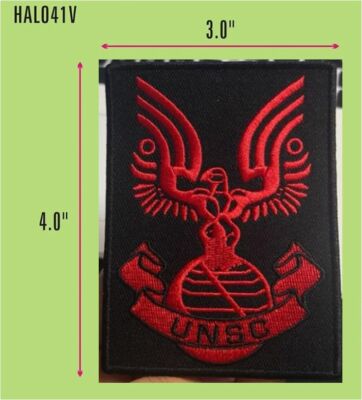 HALO TACTICAL RED ON BLACK UNSC UNIFORM PATCH - HALO41V | eBay