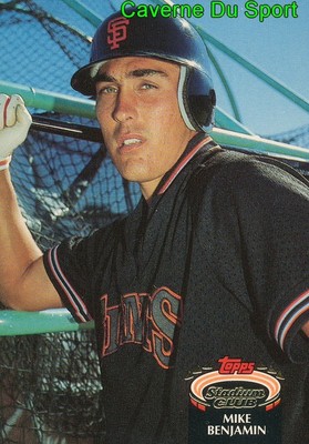314 MIKE BENJAMIN SAN FRANCISCO GIANTS TOPPS BASEBALL CARD STADIUM CLUB ...