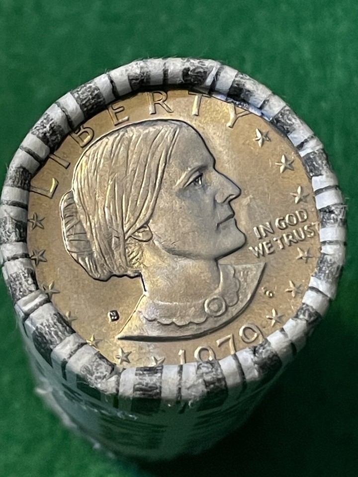 GEM BU 40 COIN ROLL 1979 S SUSAN B ANTHONY DOLLAR US COIN UNOPENED BANK ...