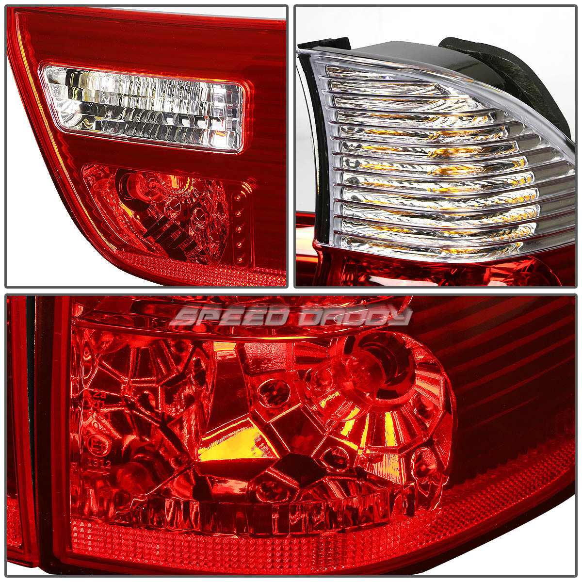FOR 00-06 BMW X5 E53 RED/CLEAR LENS TAIL LIGHT REAR BRAKE REVERSE LAMPS ...