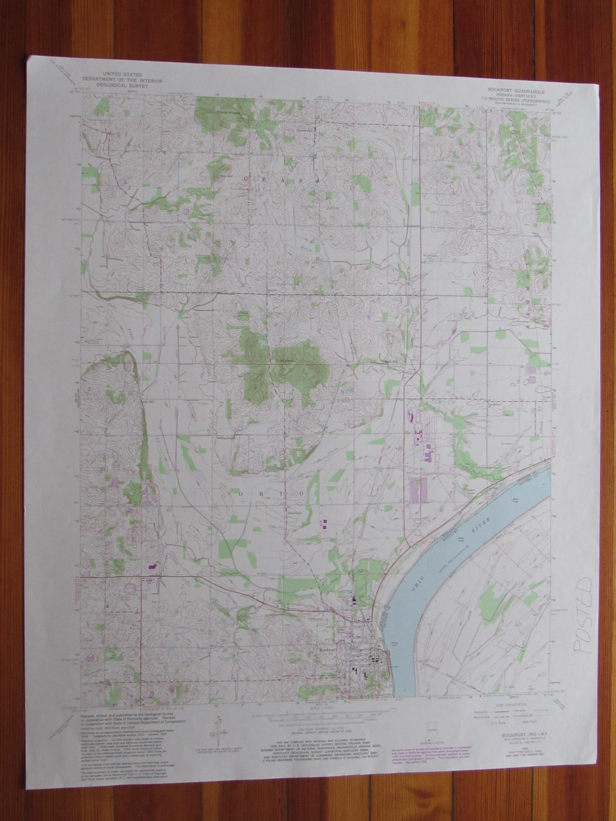 Rockport Indiana 1983 Original Vintage USGS Topo Map | eBay