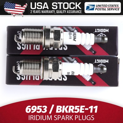 2X Reliable Spark 6953/BKR5E-11 OEM High Quality Iridium Resistor Spark ...