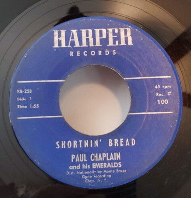 Paul Chaplain SHORTNIN' BREAD / NICOTINE (ROCKABILLY 45) #100 PLAYS VG+ ...