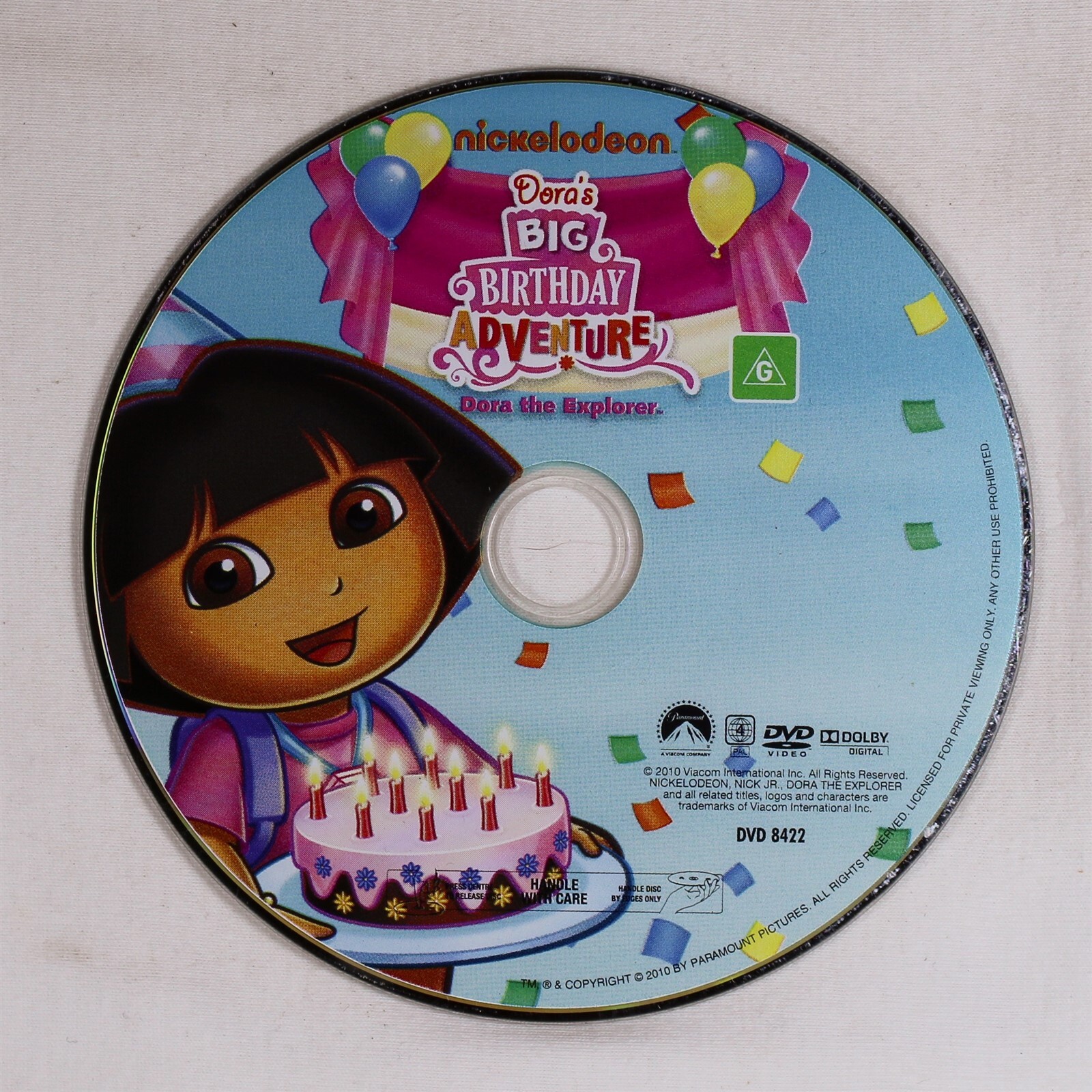 Dora The Explorer- Dora's Big Birthday Adventure (DVD, 2010) Disc Only ...