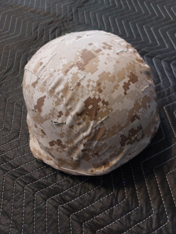 Marine Corps Balistic Lightweight Helmet With Digital MARPAT Camo Cover ...