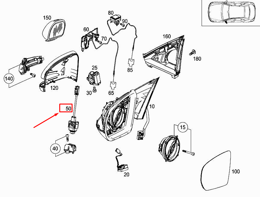 Original Mercedes-Benz C Class W205 Rear View Camera A2059052608 for ...