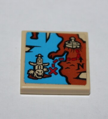 Lego Ninjago Tan Tile 2x2 with Map ref 3068bpb1440 set 70591 | eBay