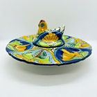 Mexican Talavera Pottery Hand Painted Deviled Egg Hen Platter 8" | eBay
