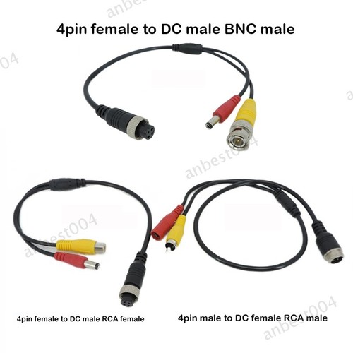 Aviation Head M12 male female to BNC DC RCA Extension Connector Adapter ...