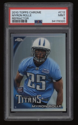 2010 Myron Rolle PSA 9 Topps Chrome Football Refractor Rookie #C12 POP1 ...