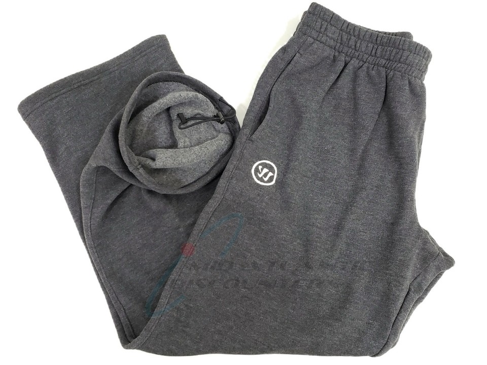 Warrior Core Fleece Sweatpants Pockets Open Hem w/ Cinch Drawstring ...