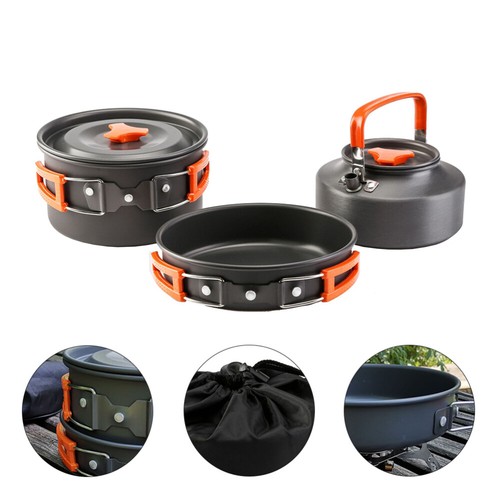 Camping-Pfannen-Set Campingkocher Lagerfeuer Topf Hot-Pot-Kit Draussen ...