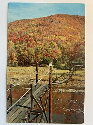 swinging bridge stream butler pennsylvania vintage postcard | eBay