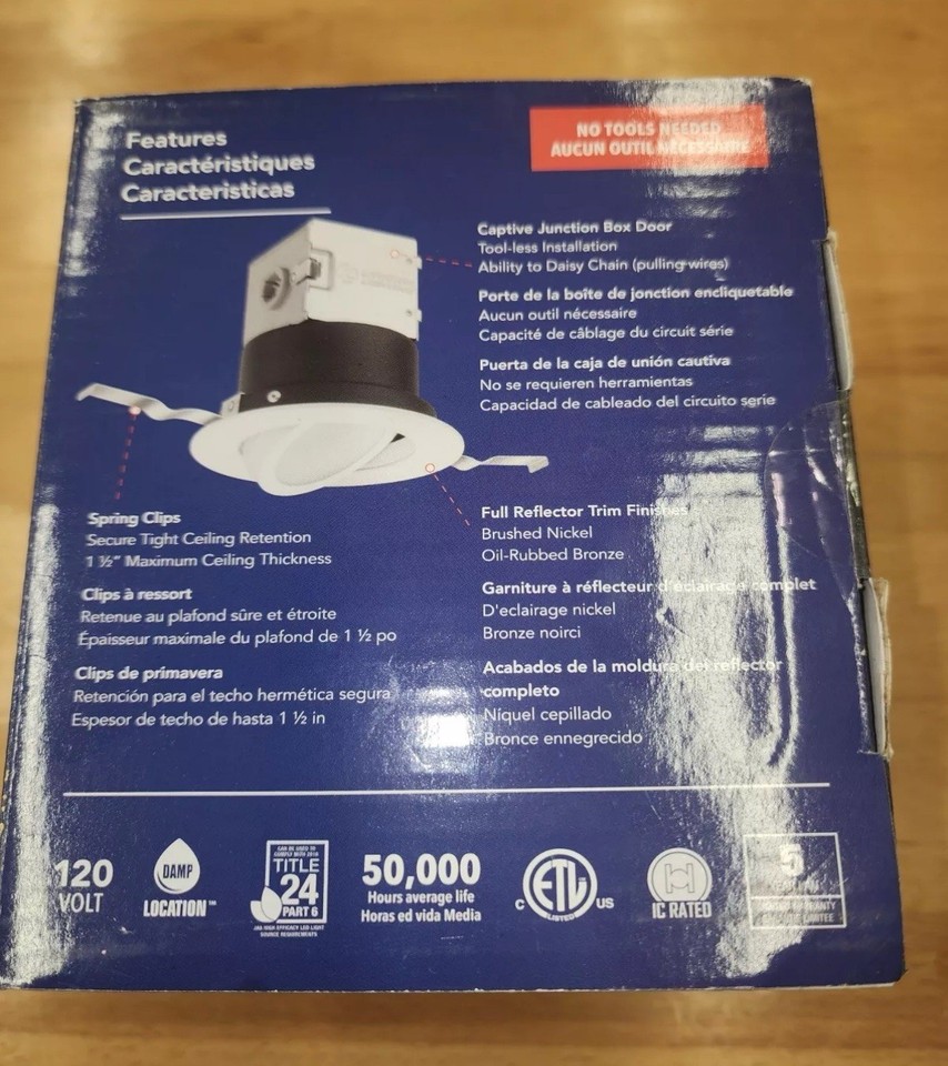 Lithonia Lighting Lithonia OneUp 4 in. White Integrated LED Recessed ...