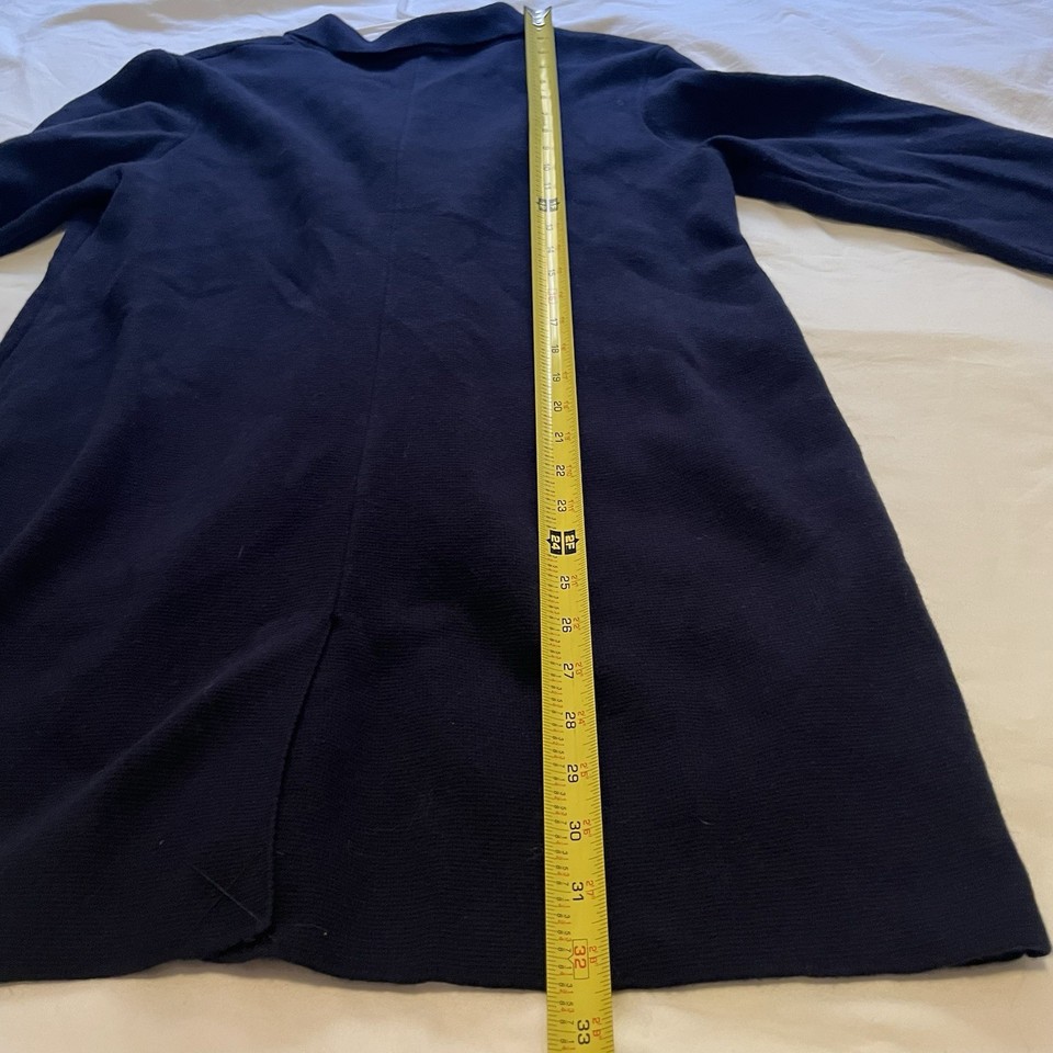 NWT Talbots Double Breasted Duster Cardigan Navy Gold Button Coatigan ...