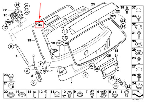 BMW 5 E61 LCI Antenna Amplifier Diversity Cover 7114889 51627114889 | eBay