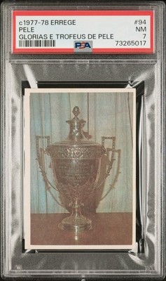PSA 7 NM Pele 1977 Errege #94 Rare Trading Card Glorias e Trofeus de ...