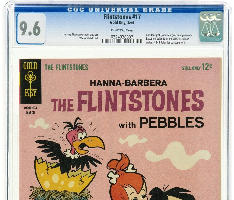 The Flintstones #17 (Gold Key, 1964) CGC NM+ 9.6 OW-White pages Hanna ...