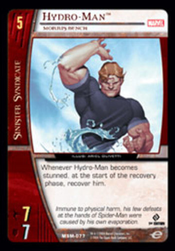 VS System: Hydro-Man, Morris Bench [Played] Marvel Web of Spider-man ...