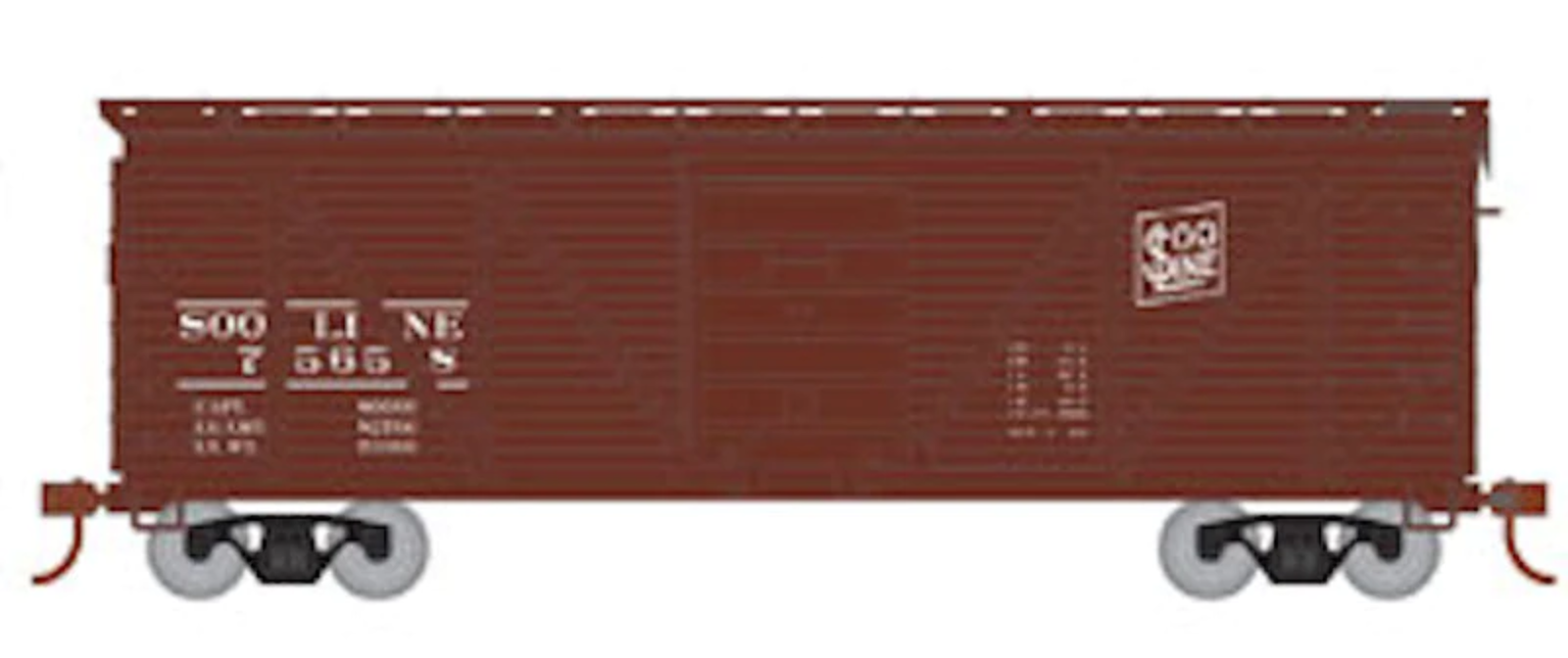 Roundhouse 85720 HO Scale 40' Single Sheathed Boxcar SOO Line 75658 | eBay