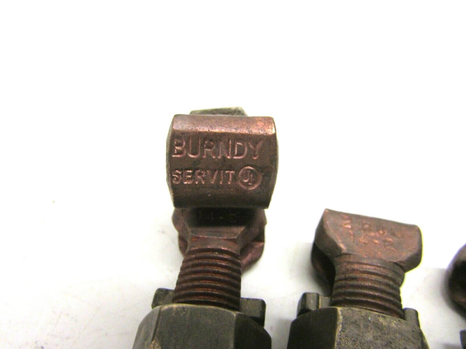 LOT of (4) BURNDY SERVIT COPPER ALLOY SPLIT BOLT CONNECTORS, KS22, 2 ...