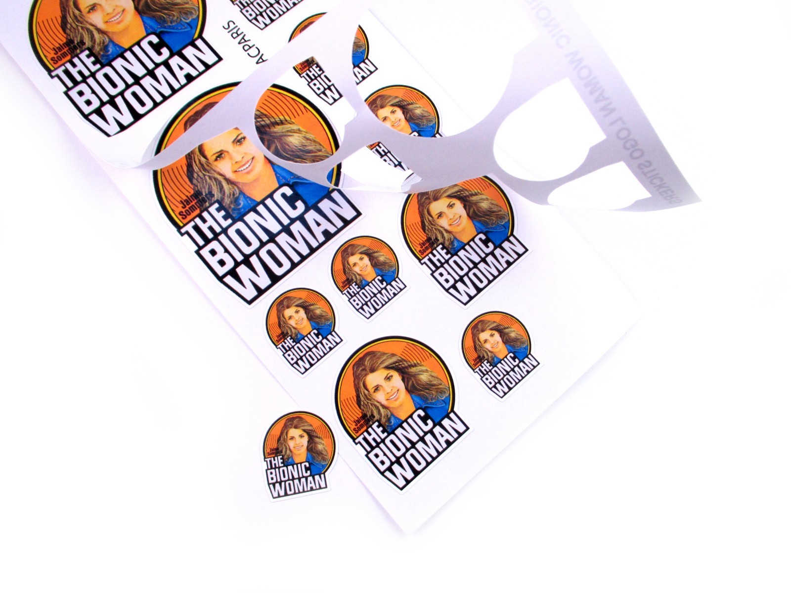 CUSTOM STICKER SET for VINTAGE BIONIC WOMAN CLASSIC LOGO | eBay