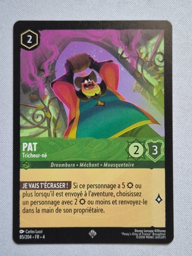 Carte Disney Lorcana Chapitre 4 PAT 85/204 SRare TCG Neuve FR | eBay