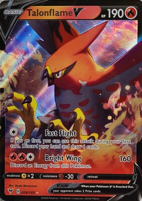 Talonflame V 029/185 Vivid Voltage Pokemon TCG Ultra Rare Card NM ...