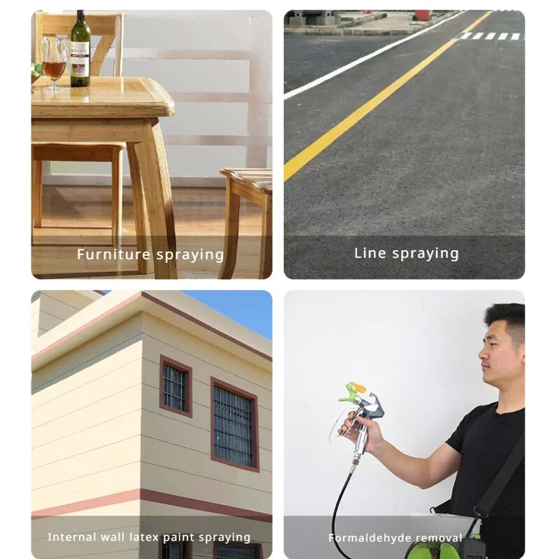 Paint High-pressure Backpack Li-tion Battery Wall Airless Spraying ...